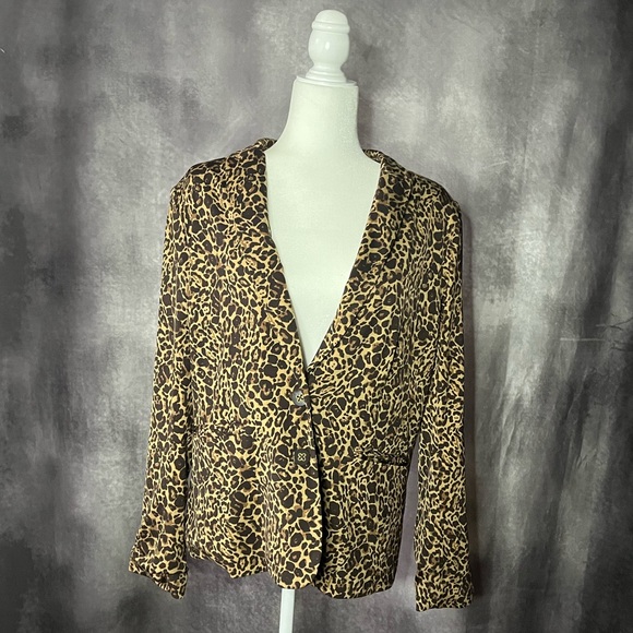 Joan Rivers | Jackets & Coats | Joan Rivers Animal Print Blazer | Poshmark